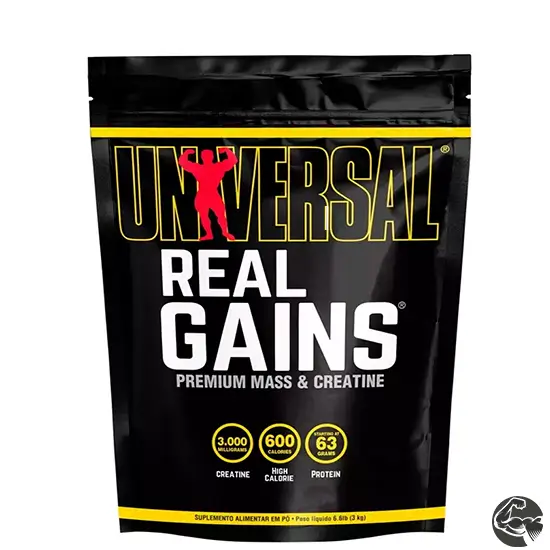 Hipercalórico Real Gains Premium 3kg - Universal Nutrition | IsabelleShopp